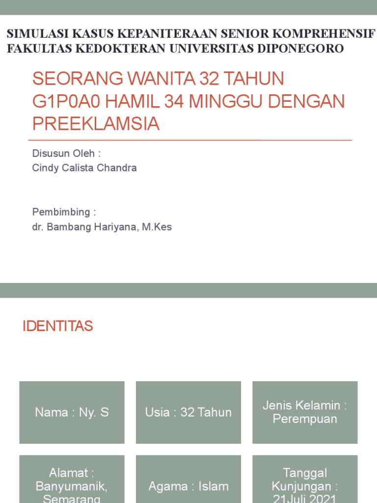 Preeklamsia - Cindy Calista | PDF