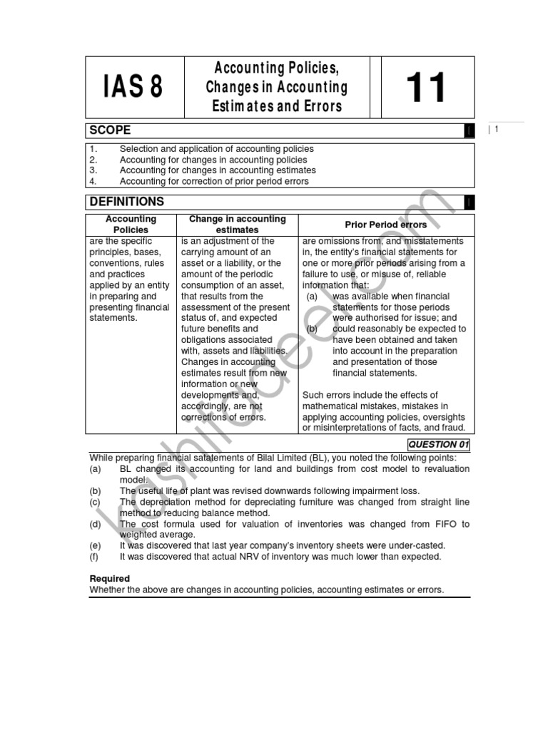 11 Ias 8 | PDF | International Financial Reporting Standards | Retained Earnings