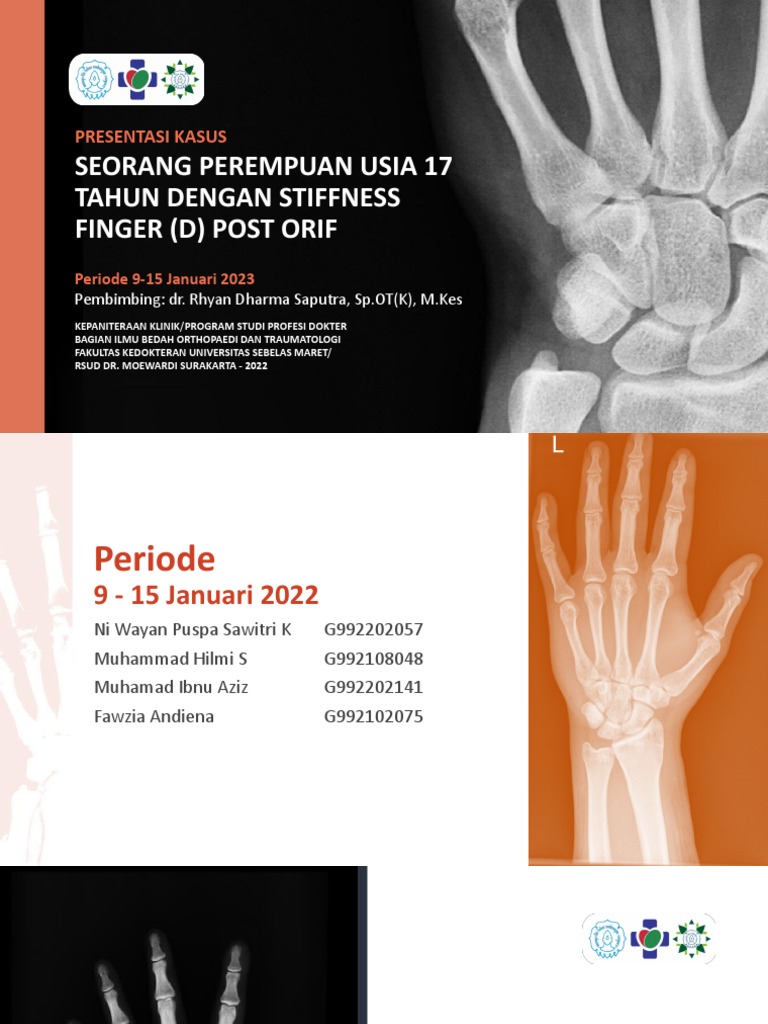 Ilmiah Ortho 9-15 Januari Dr. Rhyan Dharma Saputra, SP - OT (K), M.Kes | PDF