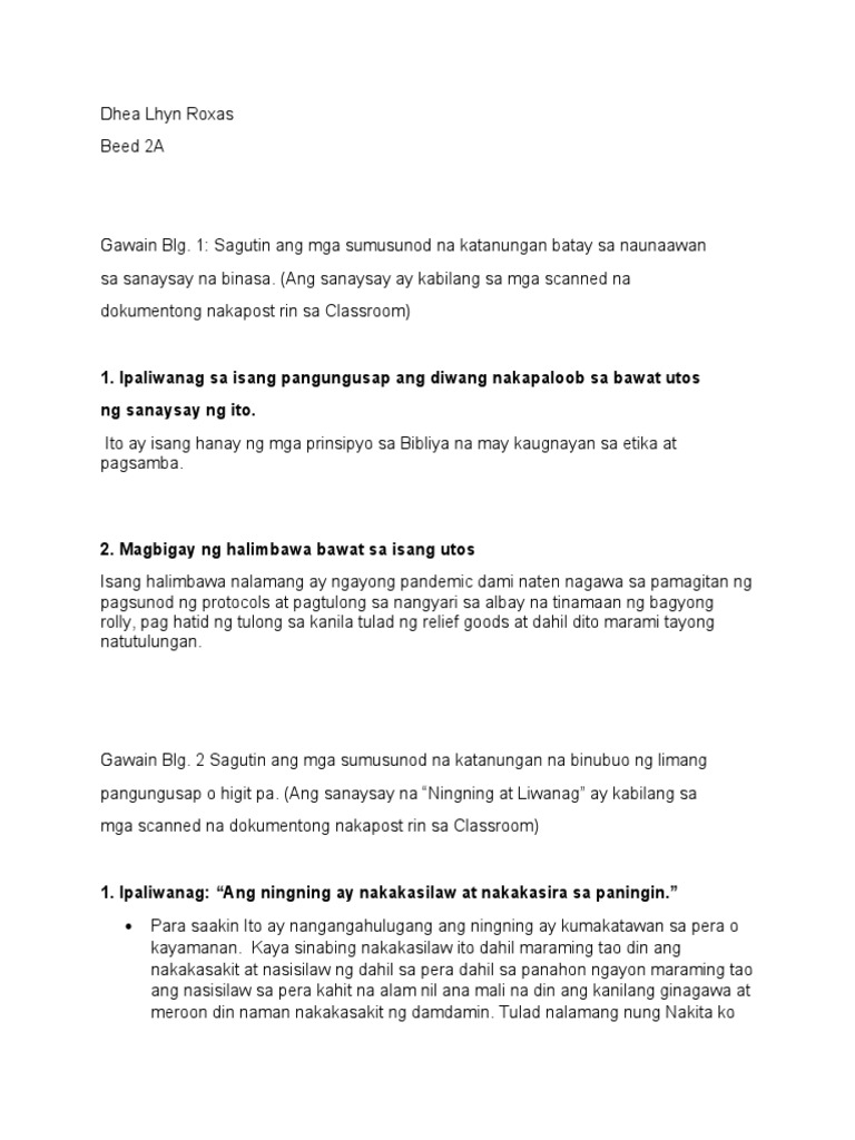 Aralin III - Sanaysay. | PDF