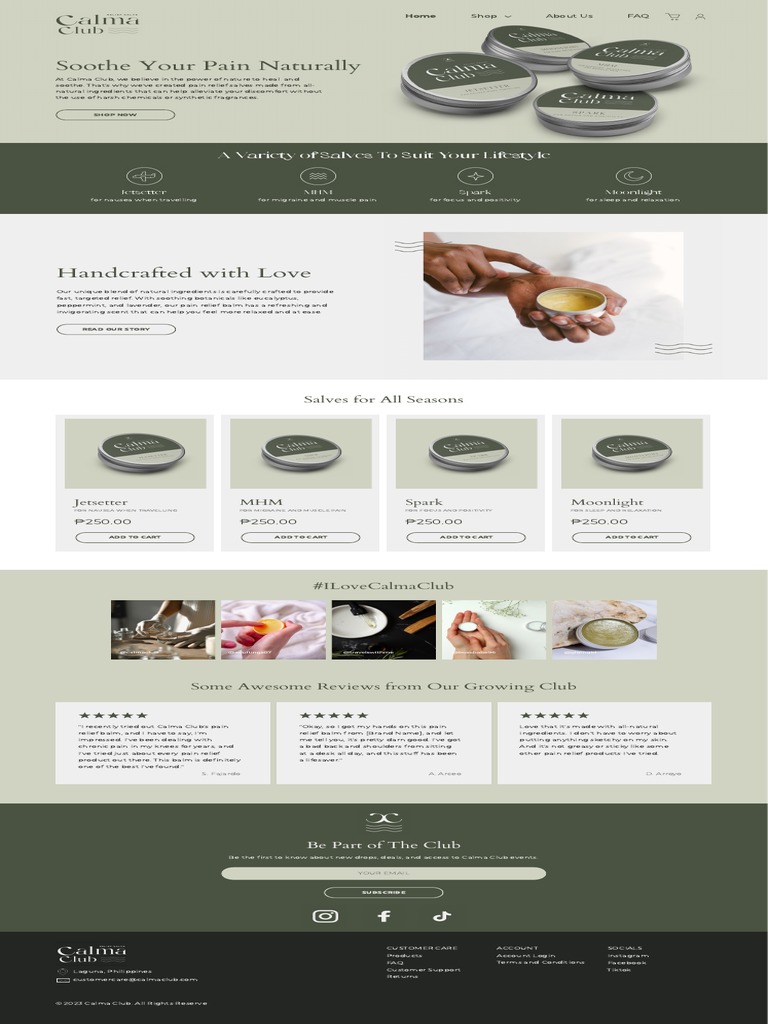 Calma Club Mockup | PDF | Symptoms And Signs | Clinical Medicine