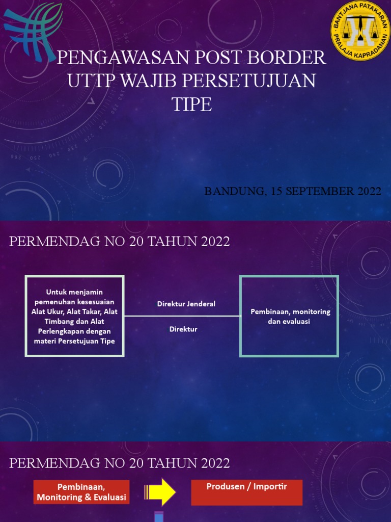 AP Post Border Uttp Wajib Persetujuan Tipe (15 Sept 2022) | PDF