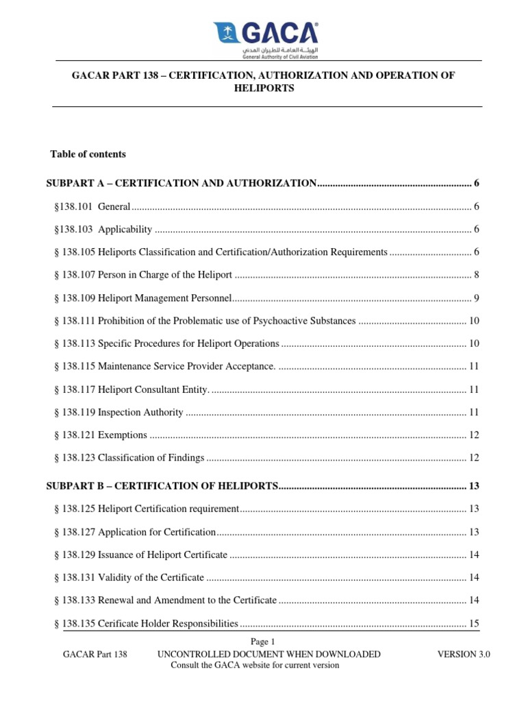 Gacar 138-Rev 3.0 | PDF | Safety | Regulatory Compliance