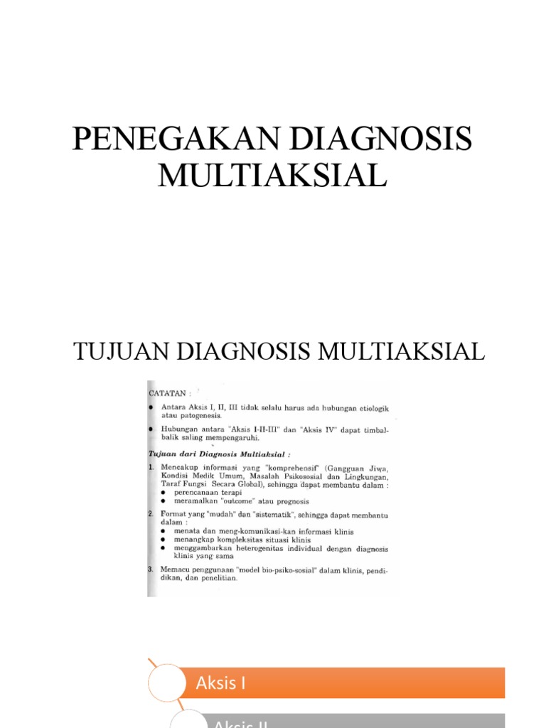 Diagnosis Multiaksial Ansietas | PDF