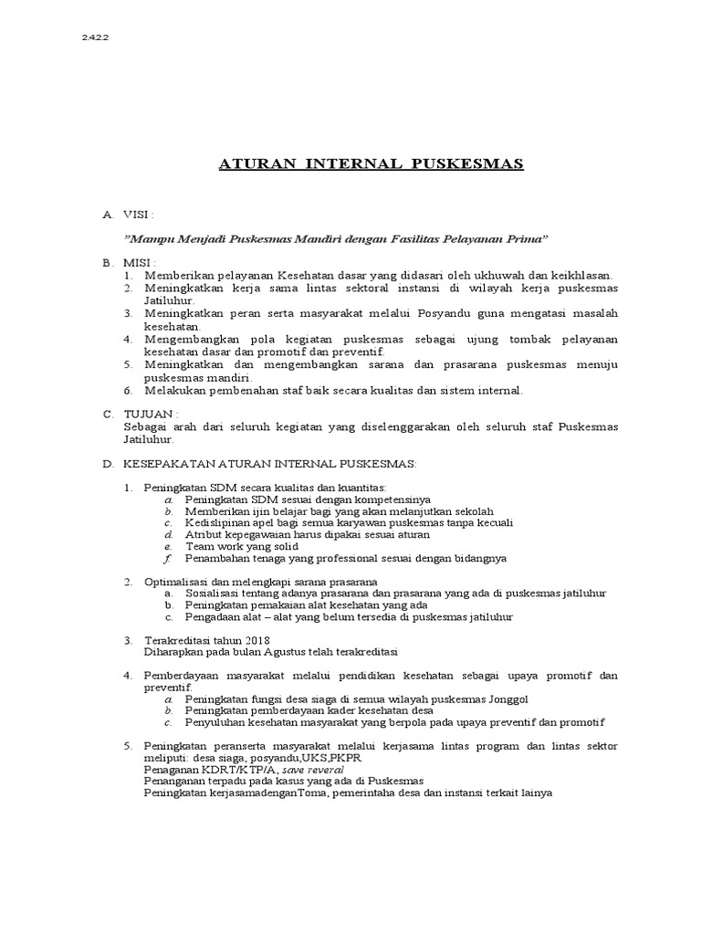 2.4.2.2. PERATURAN iNTERNAL | PDF