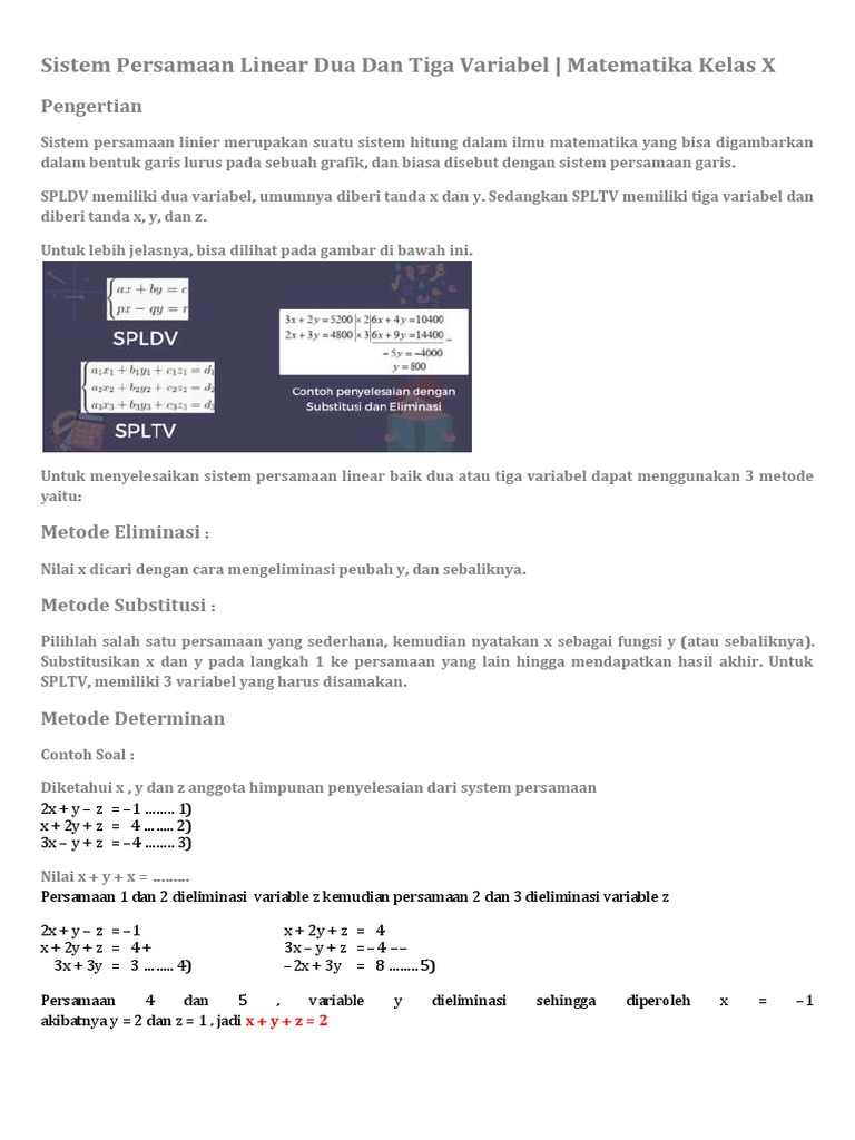 SPLDV Dan SPLTV New | PDF