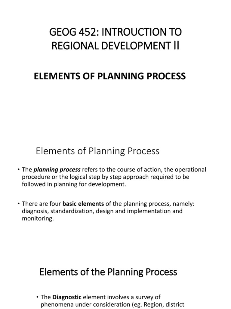 Elements of Planning Process | PDF | Cognition | Science