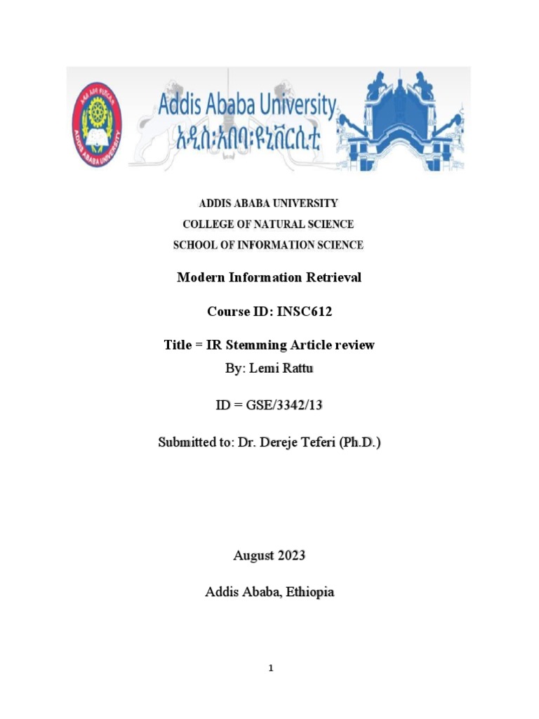 IR Assignment Article Review 2023 | PDF | Methodology | Word IR Assignment Article Review 2023 | PDF | Methodology | Word
