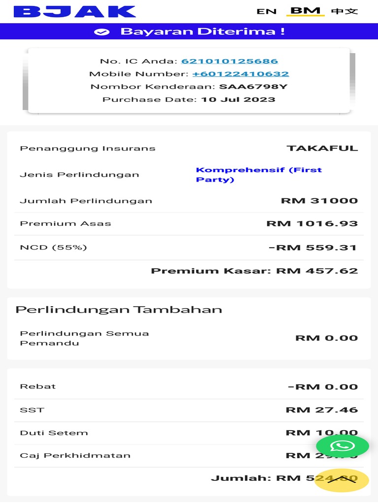 Contoh Invoice SAA6798Y | PDF