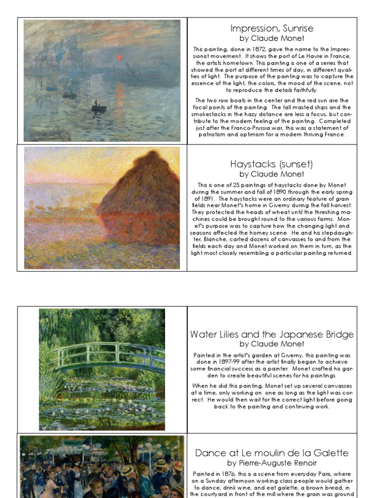 Impressionist Masterpieces Overview | PDF | Impressionism | Edgar Degas