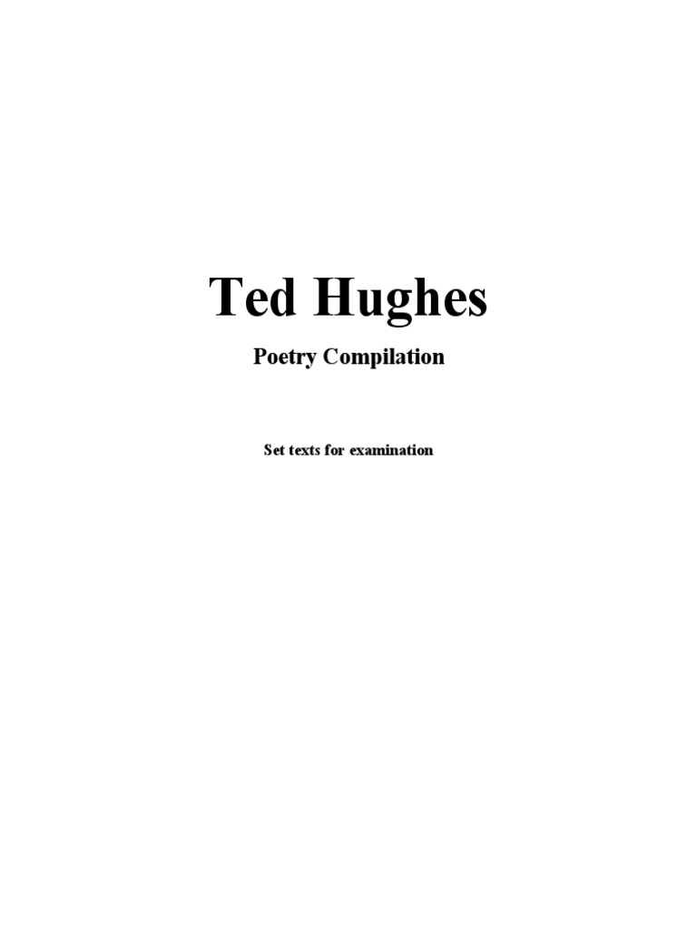Ted Hughes Poetry Compilation | PDF