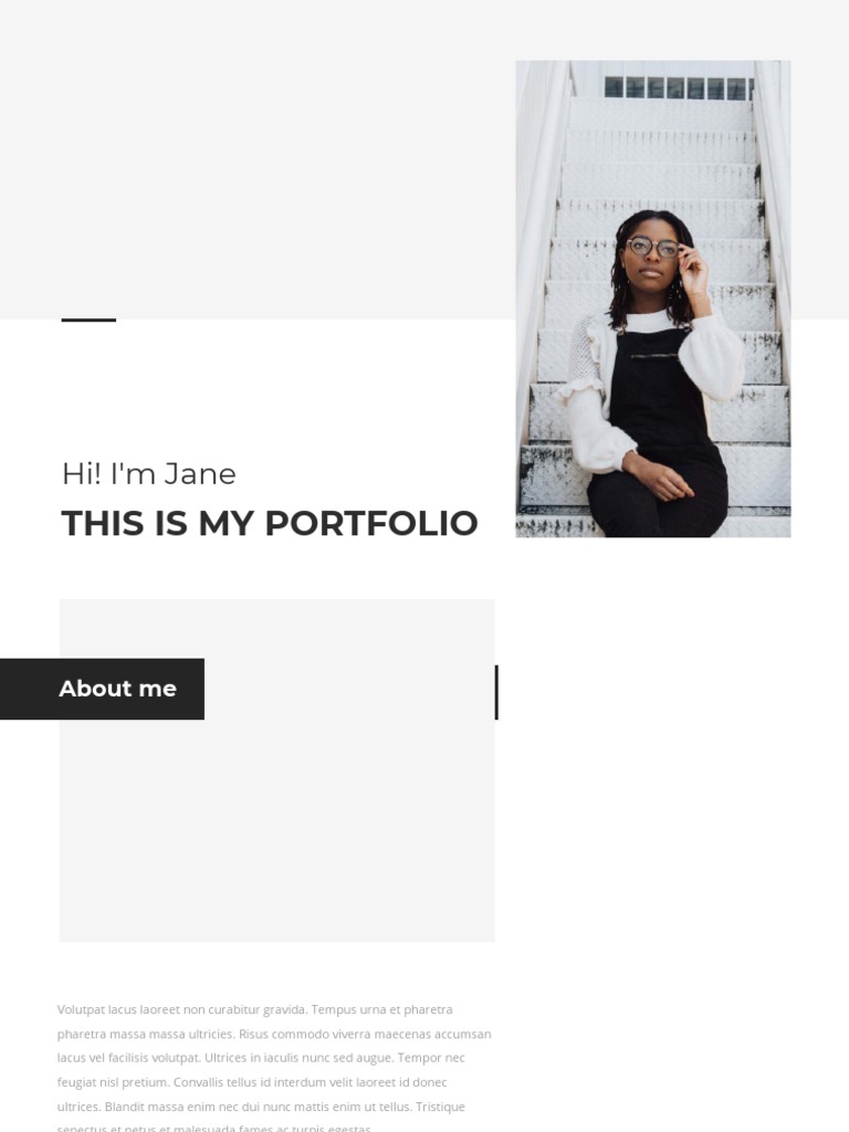 Minimalist Work Portfolio Template | PDF