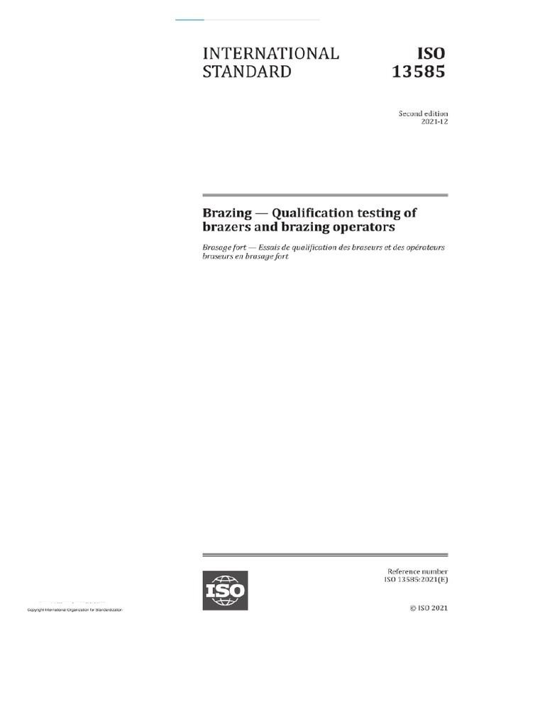 Iso 13585-2021 | PDF