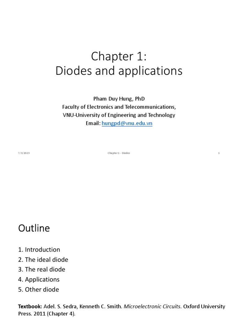 Chapter 1. Diodes and Applications | PDF | Rectifier | Diode