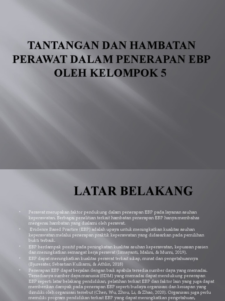 Hambatan Dalam Penerapan Ebn | PDF | Pengembangan Diri