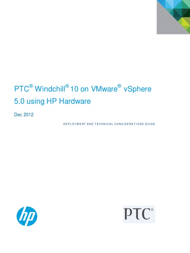 PTC Deployment Guide White Paper | PDF | V Mware | Databases