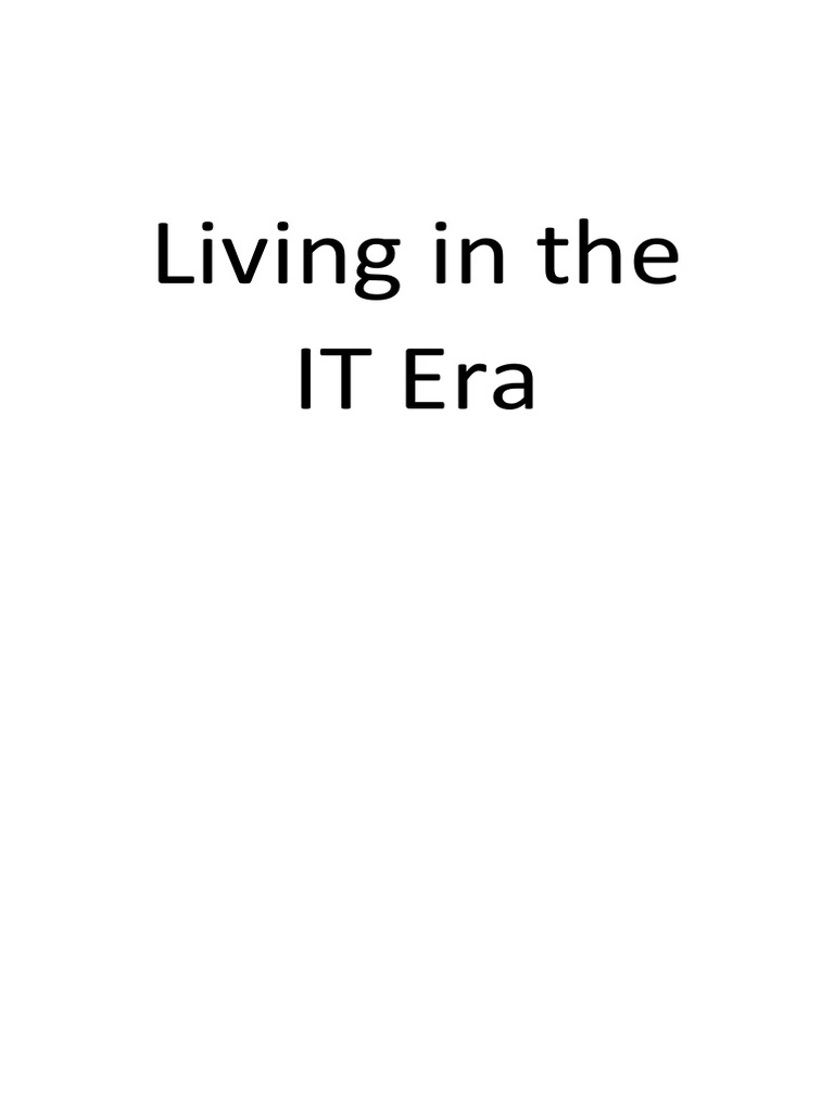 Living in The IT Era Module 2 | PDF | Computer Engineering | Office ...