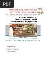 SITXFSA005 - Use Hygienic Practices For Food Safety PDF | PDF