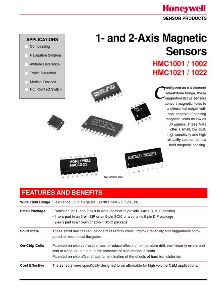 HMC 1022 | PDF | Magnetometer | Sensor