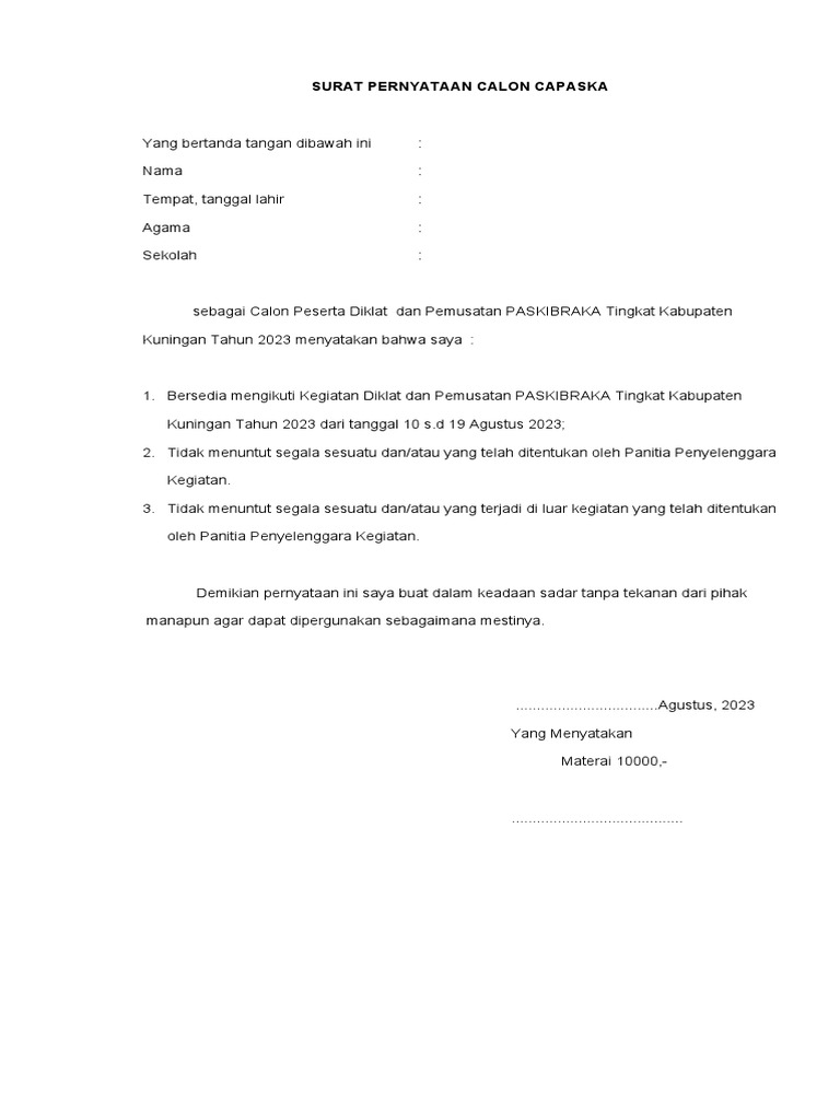 Surat Administrasi | PDF