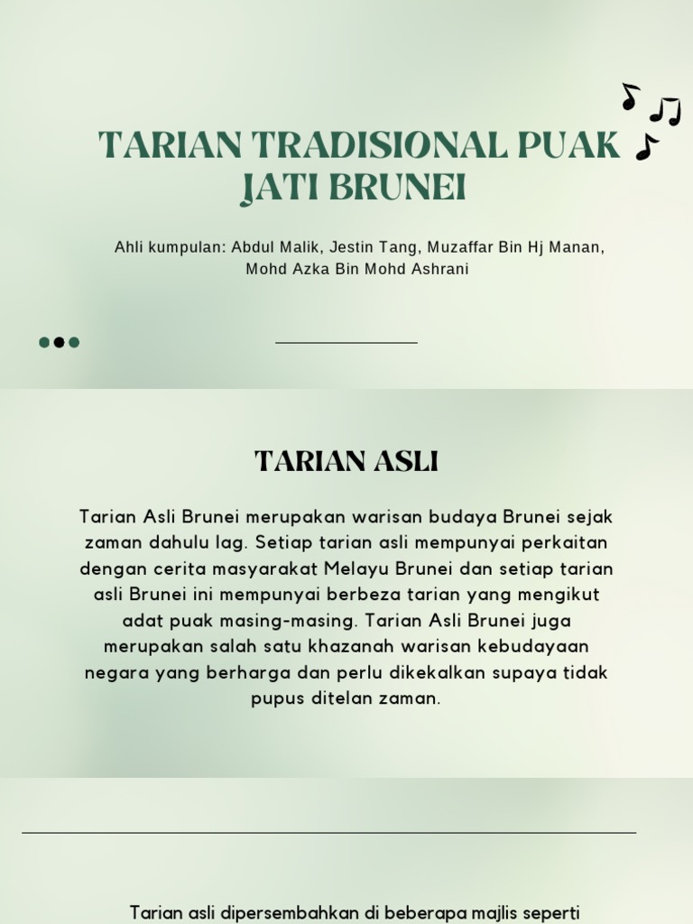 Tarian Tradisional Puak Jati Brunei | PDF