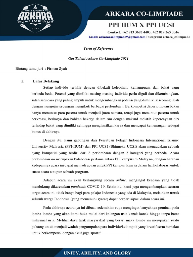 TOR Juri Got Talent - Akting | PDF