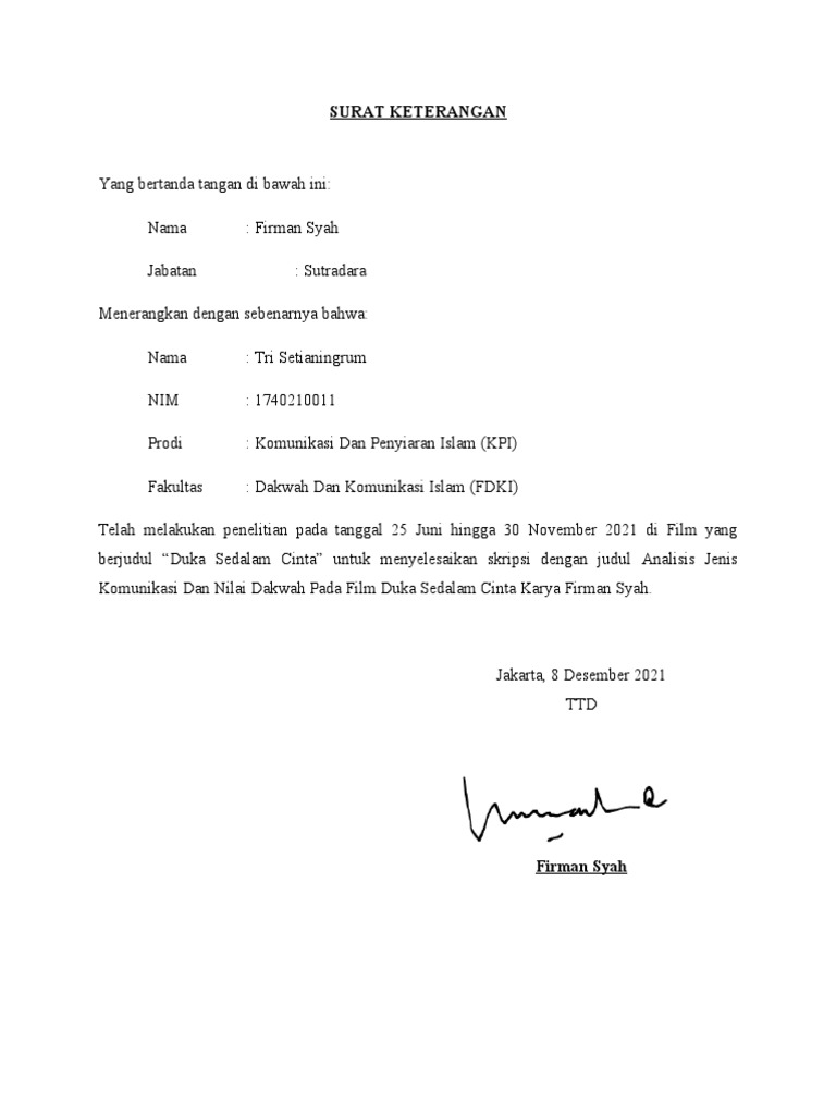 SURAT KETERANGAN Bukti Penelitian | PDF SURAT KETERANGAN Bukti Penelitian | PDF
