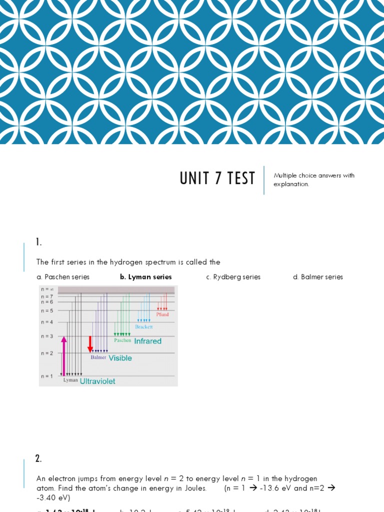 Unit 7 Test MC Answers and Explanation | PDF | Radioactive Decay ...