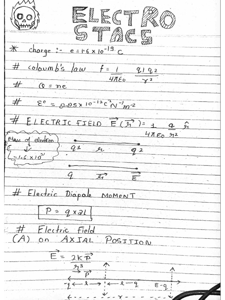 Chapter 1 Physics Formula Sheet | PDF