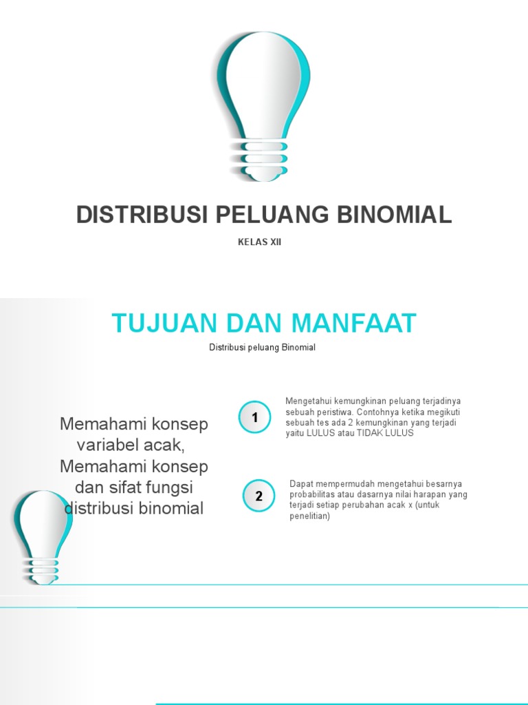 Materi Ajar Distribusi Peluang Binomial | PDF