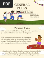 Patintero Game Mechanics | PDF | Sports