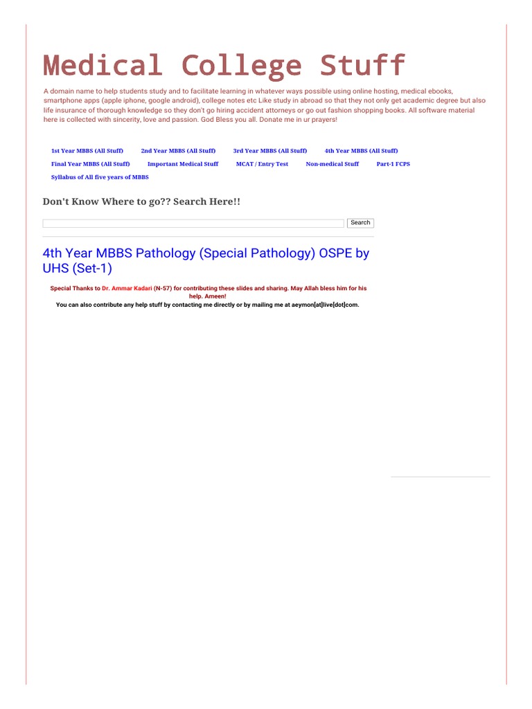 Patho Ospe 3 MCS | PDF | Self-Improvement