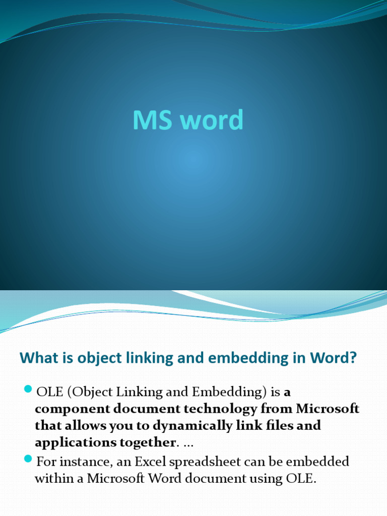 Unit 3 Ms Word | PDF | Microsoft Word | Hyperlink