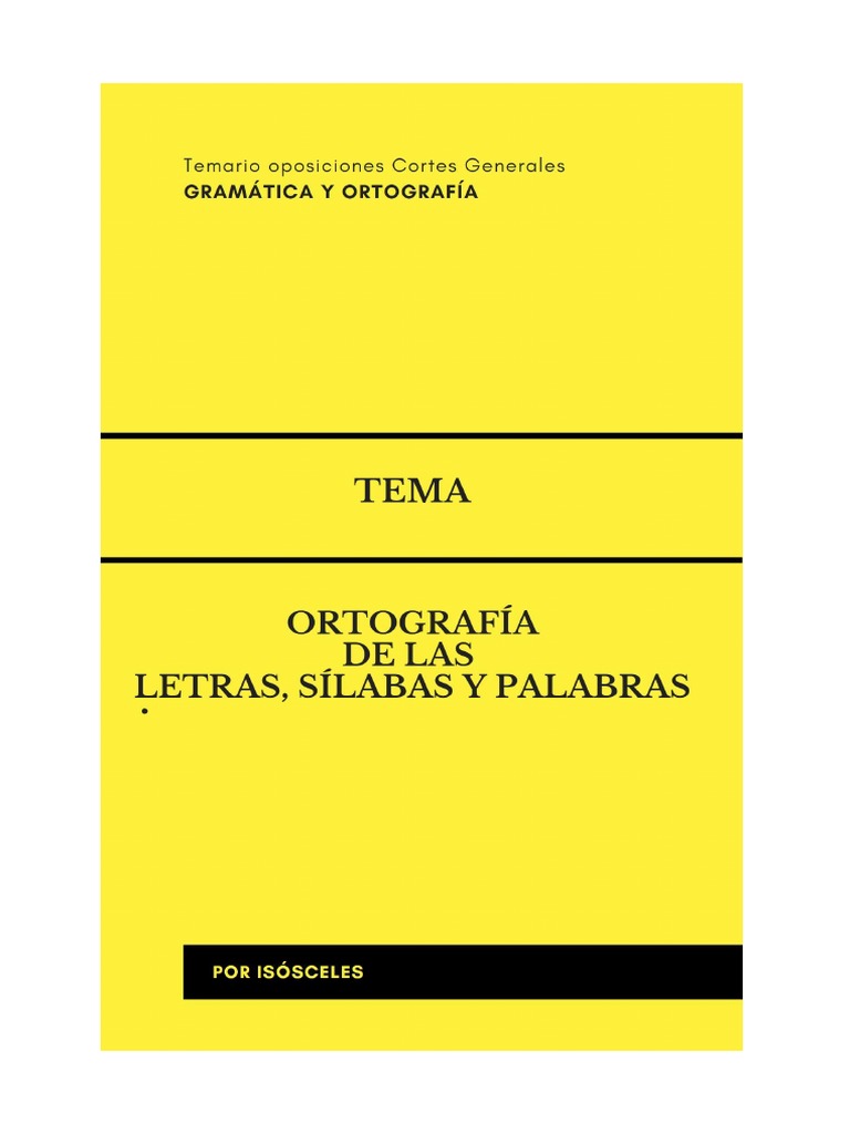 Ortografía Letras Sílabas y Palabras | PDF | Palabra | Sílaba