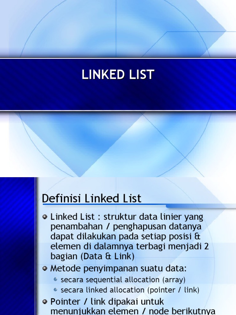 Jenis dan Representasi Linked List | PDF