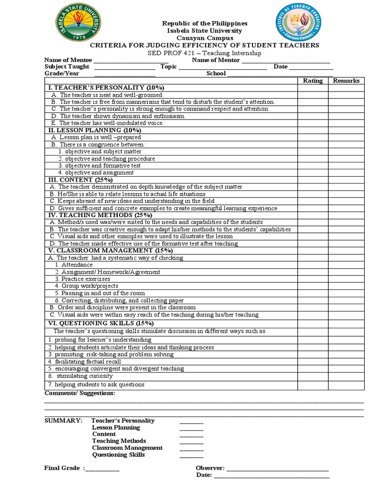 Demo Teaching Form | PDF | Teachers | Teaching Method