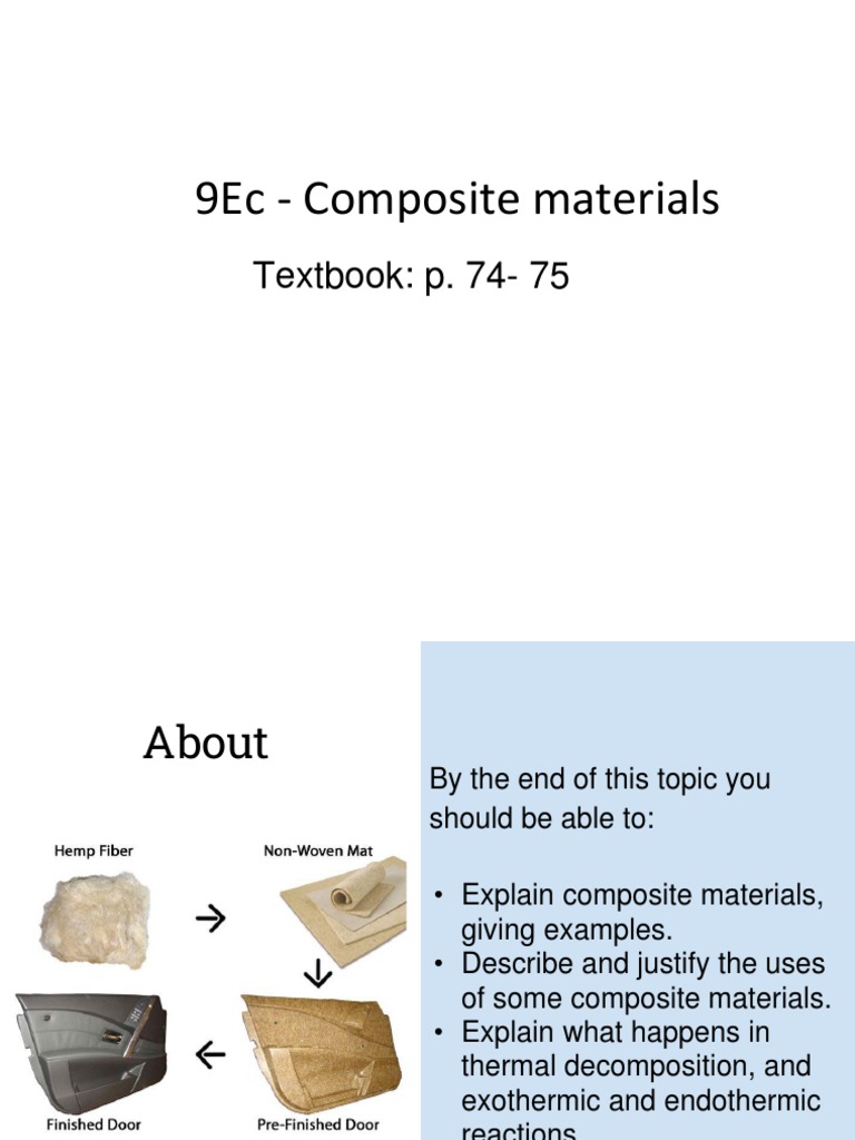 9Ec-Composite-Materials - USE | PDF | Composite Material | Glasses