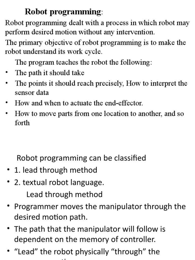 Robot Programming | PDF Robot Programming | PDF