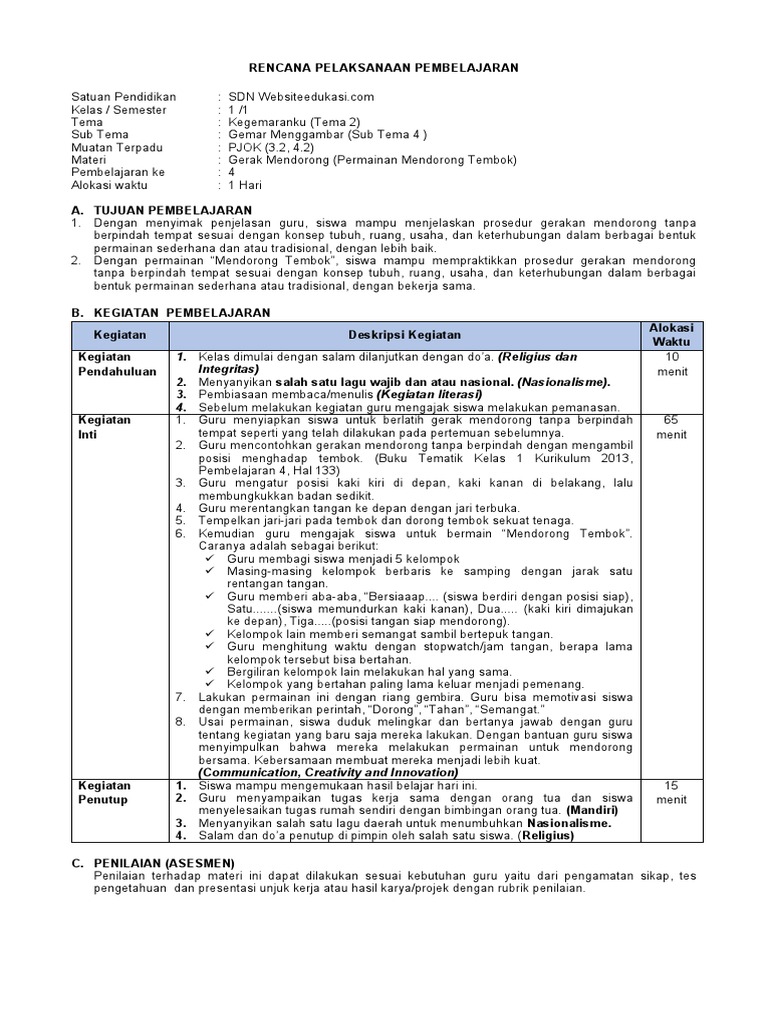 1.2.4.4 Permainan Mendorong Tembok | PDF | Karier & Perkembangan