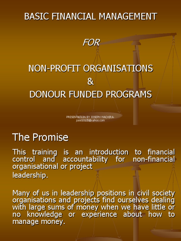 Basic Financial Management For Non-Profit Orgs | PDF | Bookkeeping ...