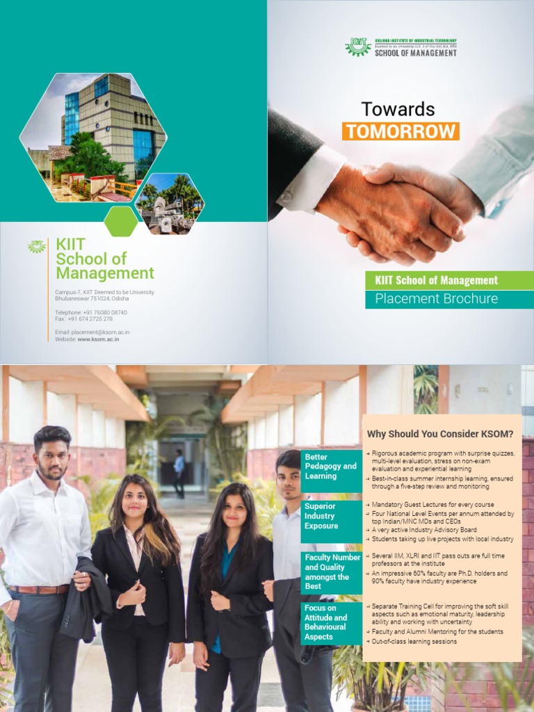 KSOM Placement Brochure 2023 | PDF | Entrepreneurship | Economy Of India