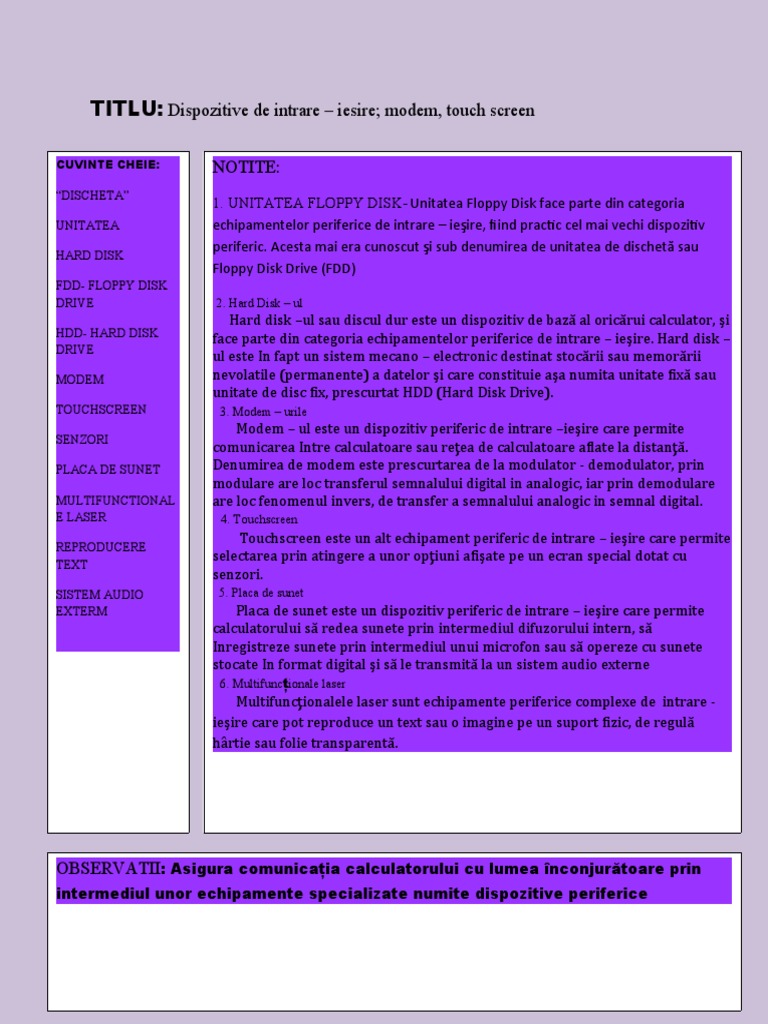 Dispozitive de Intrare-Iesire | PDF