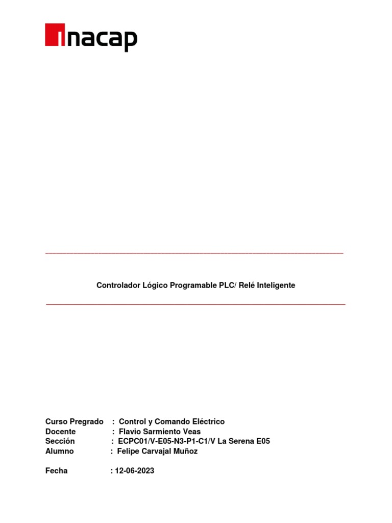 PLC | PDF | Sistema de control | Controlador lógico programable