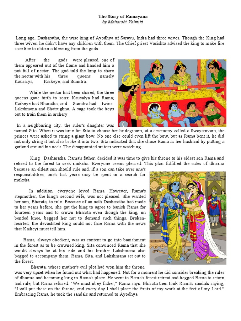The Story of Ramayana | PDF | Sita | Rama