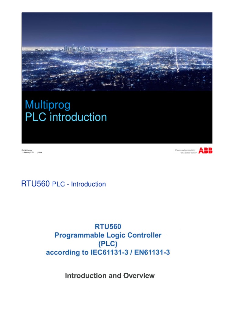 10 - 1 RTU560 - PLC - Introduction | PDF | Programmable Logic Controller | Computer Programming
