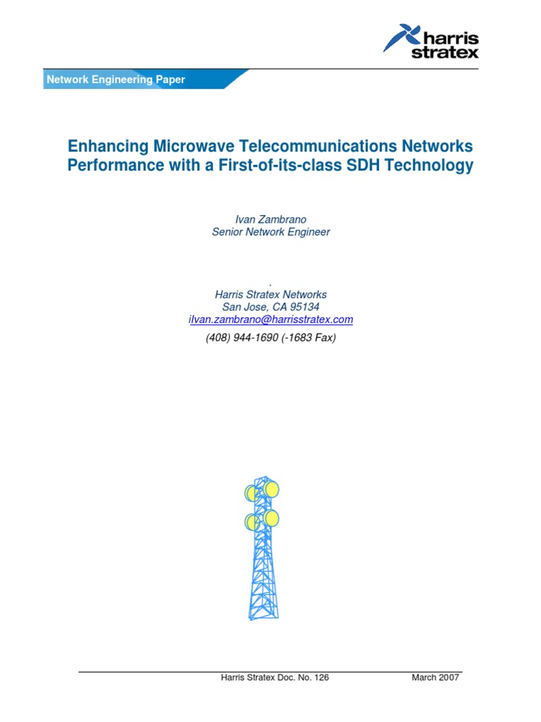 Enhancing Microwave Telecommunications Networks Perfromance With A First of Its Class SDH ...
