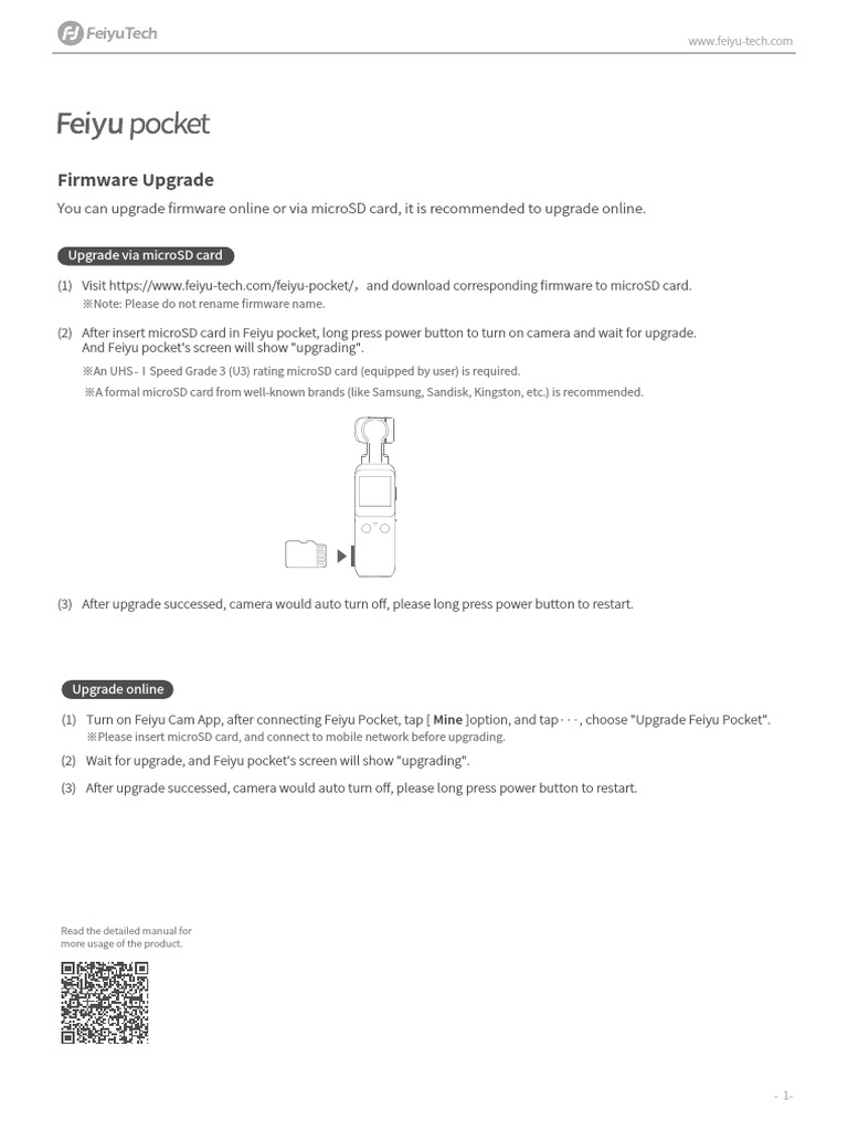 Feiyu Pocket Firmware Update Manual en | PDF