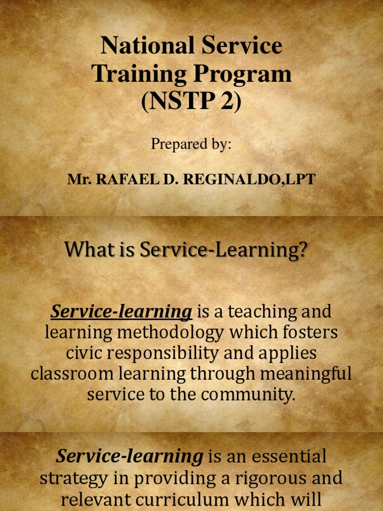 NSTP 2 2 | PDF | Service Learning | Cognition