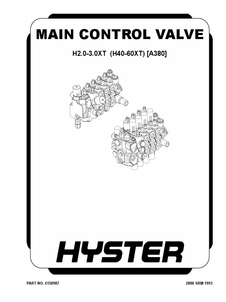 Main Control Valve: H2.0-3.0XT (H40-60XT) (A380) | PDF | Valve | Throttle