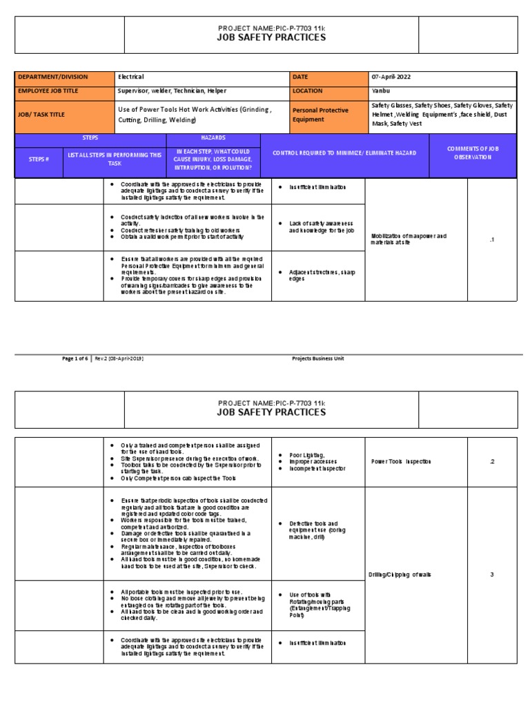 JSP 42 Use of Power Tools | PDF | Personal Protective Equipment | Welding